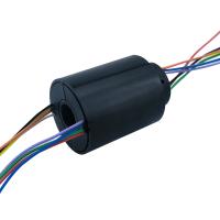 China 8 Channel 2A Miniature Hollow Slip Ring 9mm Center Hole PBT Housing 25mm OD for sale