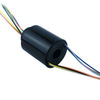 China 8 Channel 2A Miniature Hollow Slip Ring 9mm Center Hole PBT Housing 25mm OD for sale