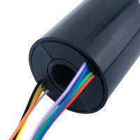 China 8 Channel 2A Miniature Hollow Slip Ring 9mm Center Hole PBT Housing 25mm OD for sale