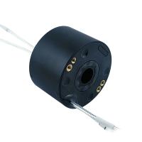 China 6 Channel PT100 Signal Slip Ring 12.7mm Bore 56mm OD Precious Metal Contact Temperature Sensor for sale