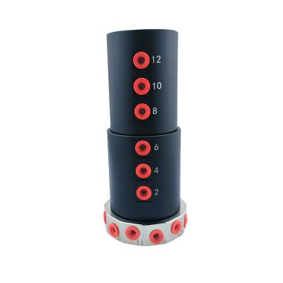 China 12 Circuit 1MPa Rotary Air Slip Ring Side Inlet Outlet 150RPM Compact Aluminum Alloy for sale