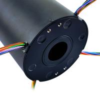 China 50 Way Through Bore Electrical Slip Ring 25.4mm Inner Diameter Aluminum Alloy Housing 2A 220V for sale