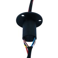 China 14 Channel 22mm OD PBT Flange Slip Ring 2x10A 12 Signal for Automation for sale