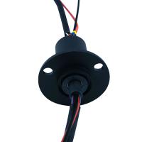 China 14 Channel 22mm OD PBT Flange Slip Ring 2x10A 12 Signal for Automation for sale