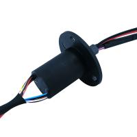 China 14 Channel 22mm OD PBT Flange Slip Ring 2x10A 12 Signal for Automation for sale