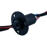 China 14 Channel 22mm OD PBT Flange Slip Ring 2x10A 12 Signal for Automation for sale