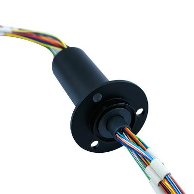 China 45 Channel 2A Cap Type Slip Ring 25mm OD Gold to Gold Contact 240V 250 RPM for sale
