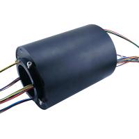 China 42 Channel Through Bore Slip Ring 250 RPM 220V Black Aluminum Alloy Housing for sale