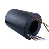 China 42 Channel Through Bore Slip Ring 250 RPM 220V Black Aluminum Alloy Housing for sale