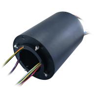 China 42 Channel Through Bore Slip Ring 250 RPM 220V Black Aluminum Alloy Housing for sale