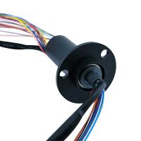 China 36 Channel Gigabit Ethernet Slip Ring 22mm Gold to Gold Contacts 200 RPM for sale