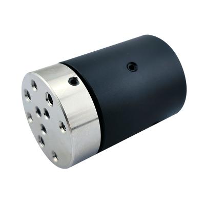 China 3-Inlet 3-Outlet Gas Rotary Union 200rpm IP51 Compact Pneumatic Rotary Joint 38mm OD for sale