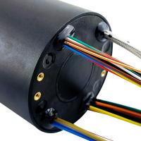 China Gas Water Electricity Combined Slip Ring 2 Channel Water 6 Channel Gas 40 Channel Electricity 86mm OD 200rpm for sale