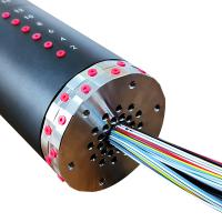 China 24 Channel Pneumatic 90 Channel Electrical Combined Slip Ring 86mm Vacuum Compatible 250rpm for sale