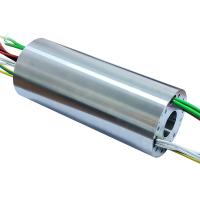 China 28-Channel IP67 Waterproof Gigabit Ethernet Slip Ring 50mm Aperture Stainless Steel 75A for sale