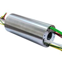 China 28-Channel IP67 Waterproof Gigabit Ethernet Slip Ring 50mm Aperture Stainless Steel 75A for sale