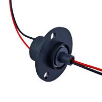 China 22mm Ultra-Compact Flange Conductive Slip Ring 2-Way 10A Gold-Gold Contacts 380V for sale