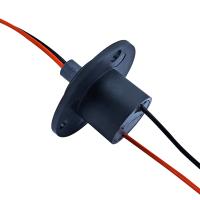 China 22mm Ultra-Compact Flange Conductive Slip Ring 2-Way 10A Gold-Gold Contacts 380V for sale