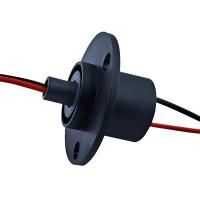 China 22mm Ultra-Compact Flange Conductive Slip Ring 2-Way 10A Gold-Gold Contacts 380V for sale