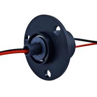 China 22mm Ultra-Compact Flange Conductive Slip Ring 2-Way 10A Gold-Gold Contacts 380V for sale