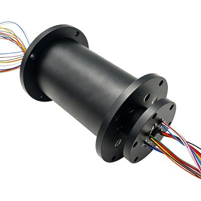 China integrated pneumatic-electric slip ring with IP56 protection rating and 24 channels 5A for the continuous rotary transmission of air and multiple electrical signals for sale