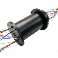 China integrated pneumatic-electric slip ring with IP56 protection rating and 24 channels 5A for the continuous rotary transmission of air and multiple electrical signals for sale