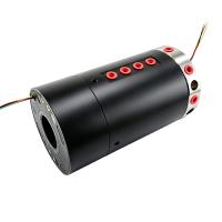 China 8 pneumatic lines and 5 signal channels Integrated slip ring with 30mm through-bore and 200rpm speed for the rotary transmission of air and solenoid valve signals for sale