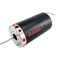 China 8 pneumatic lines and 5 signal channels Integrated slip ring with 30mm through-bore and 200rpm speed for the rotary transmission of air and solenoid valve signals for sale