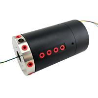 China 8 pneumatic lines and 5 signal channels Integrated slip ring with 30mm through-bore and 200rpm speed for the rotary transmission of air and solenoid valve signals for sale