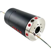 China 8 pneumatic lines and 5 signal channels Integrated slip ring with 30mm through-bore and 200rpm speed for the rotary transmission of air and solenoid valve signals for sale