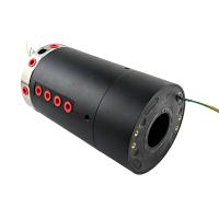 China 8 pneumatic lines and 5 signal channels Integrated slip ring with 30mm through-bore and 200rpm speed for the rotary transmission of air and solenoid valve signals for sale