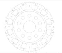 China OD122mm small inertia motor rotor and stator Custom Various models motor core High quality silicon steel rotor and stato for sale