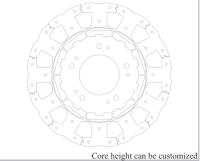 China 9 Slots Servo Motor Rotor Laminations Stator Core Production Brushless AC 57mm for sale
