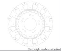China 9 Slots Servo Motor Rotor Laminations Stator Core Production Brushless AC 57mm for sale