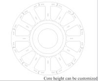 China Motor Stator Lamination Core Manufacturer Servo Stator Rotor Stack 90mm for sale