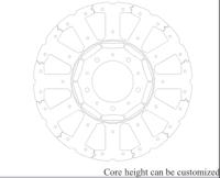 China High speed servo motor stamping OD77.1mm 12 slot stator and rotor core for sale