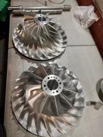 China Tri Flow Centrifugal Compressor Impeller 60000RPM Ultra Precision for sale