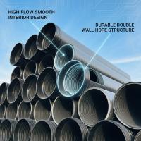 China Double Wall Corrugated HDPE Pipe 200mm-800mm Municipal DWC Drainage Pipe for sale