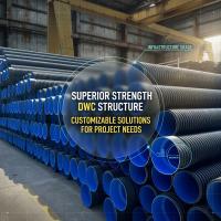 China HDPE Double Wall Corrugated Sewer Pipe Lightweight DWC Pipe For Sewage for sale