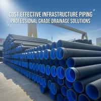 China Corrosion Resistant DWC HDPE Pipe SN4 SN8 HDPE Corrugated Pipe Double Wall for sale