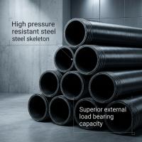 China Steel Reinforced PE Composite Pipe DN50 To DN630 Polyethylene Pipes For Water Supply for sale