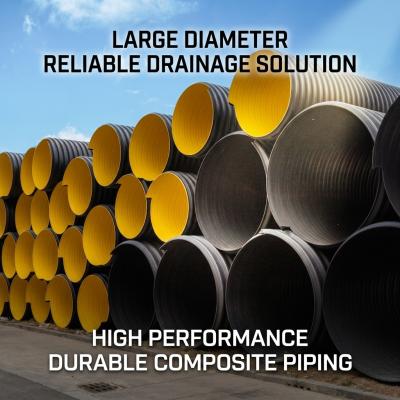 China DN400mm DN500mm DN600mm Polypropylene Waste Water Pipe Pe Drainage Pipe for sale