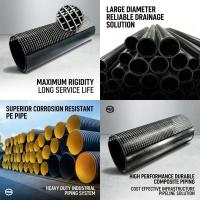 China DN2600mm PE Corrugated Pipe Steel Reinforced Polyethylene Spiral Corrugated Pipe for sale