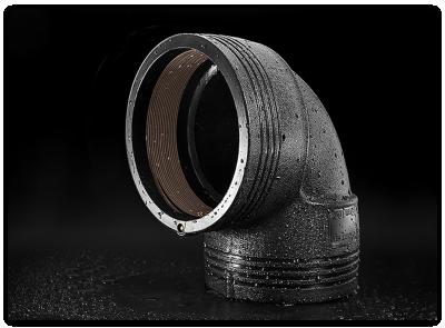 China PE100 PE100-RC 90 Degree Elbow Electrofusion Pipe Fittings For Water Supply for sale