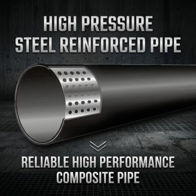 China Steel Strip Reinforced PE Pipe Polyethylene Perforated Pipe For Mining Slurry for sale