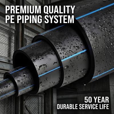 China High Pressure PE Drainage Pipe 75mm 110mm Polyethylene Sewer Pipe for sale