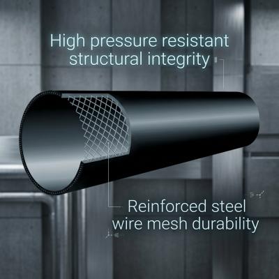 China 0.8MPa-3.5MPa Reinforced HDPE Pipe Steel Mesh HDPE Oilfield Pipe for sale