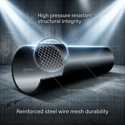 China Dia50-1200mm Marine Pipeline Steel Reinforced HDPE Pipe For Seawater Desalination for sale