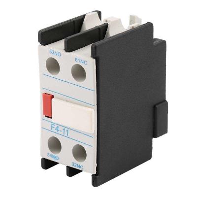 China 1NO+1NC Auxiliary Contact Block AC Contactor F4-11 CJX2 Supporting LA1-DN11 for sale