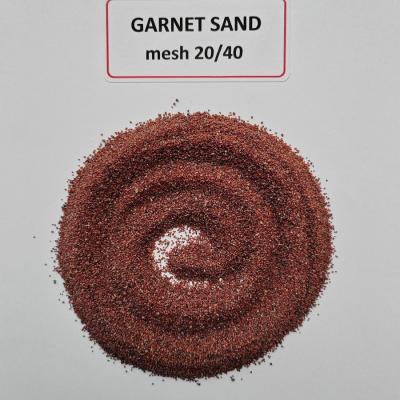 China Garnet Sand mesh 20/40 Abrasive for Sandblasting: Natural Abrasive medium, Mohs 7.0-7.5, Sa2.5-3 for sale